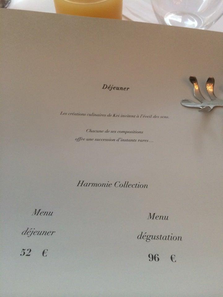 Menu au Restaurant Kei, Paris, 5 Rue Coq Héron
