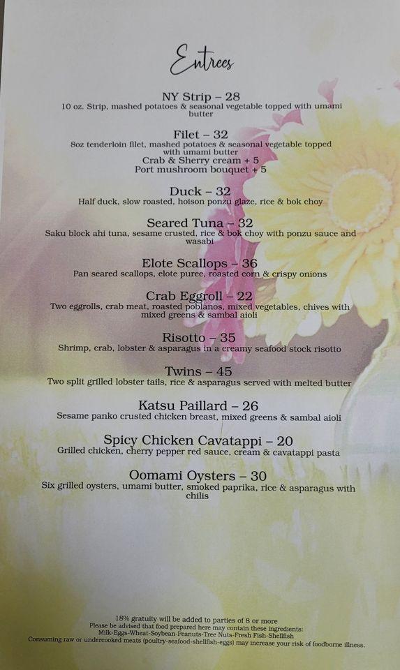 Menu at The Brimarie pub & bar, Sayre
