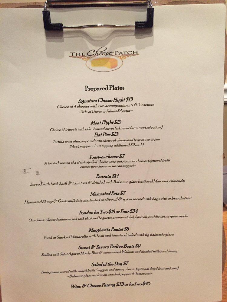 Menu at Cheese Patch pub & bar, Patchogue
