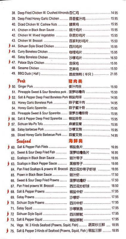 Menu at New Manning's Restaurant, Revelstoke