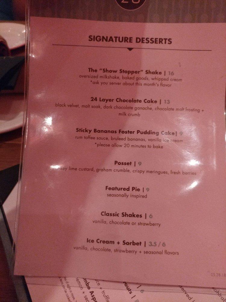 Menu at ZuZu pub & bar, Scottsdale, E Main St