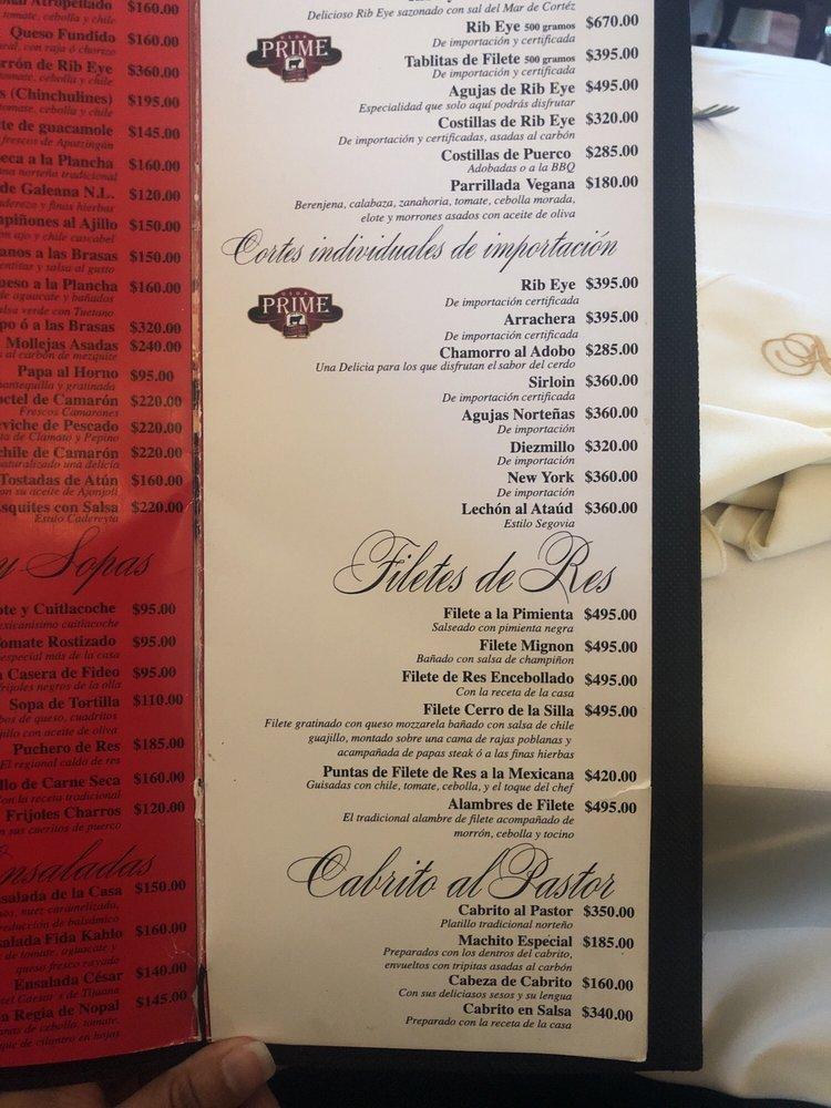 Carta de Restaurante Antonio Primero, Monterrey, Avenida Constitucion ...
