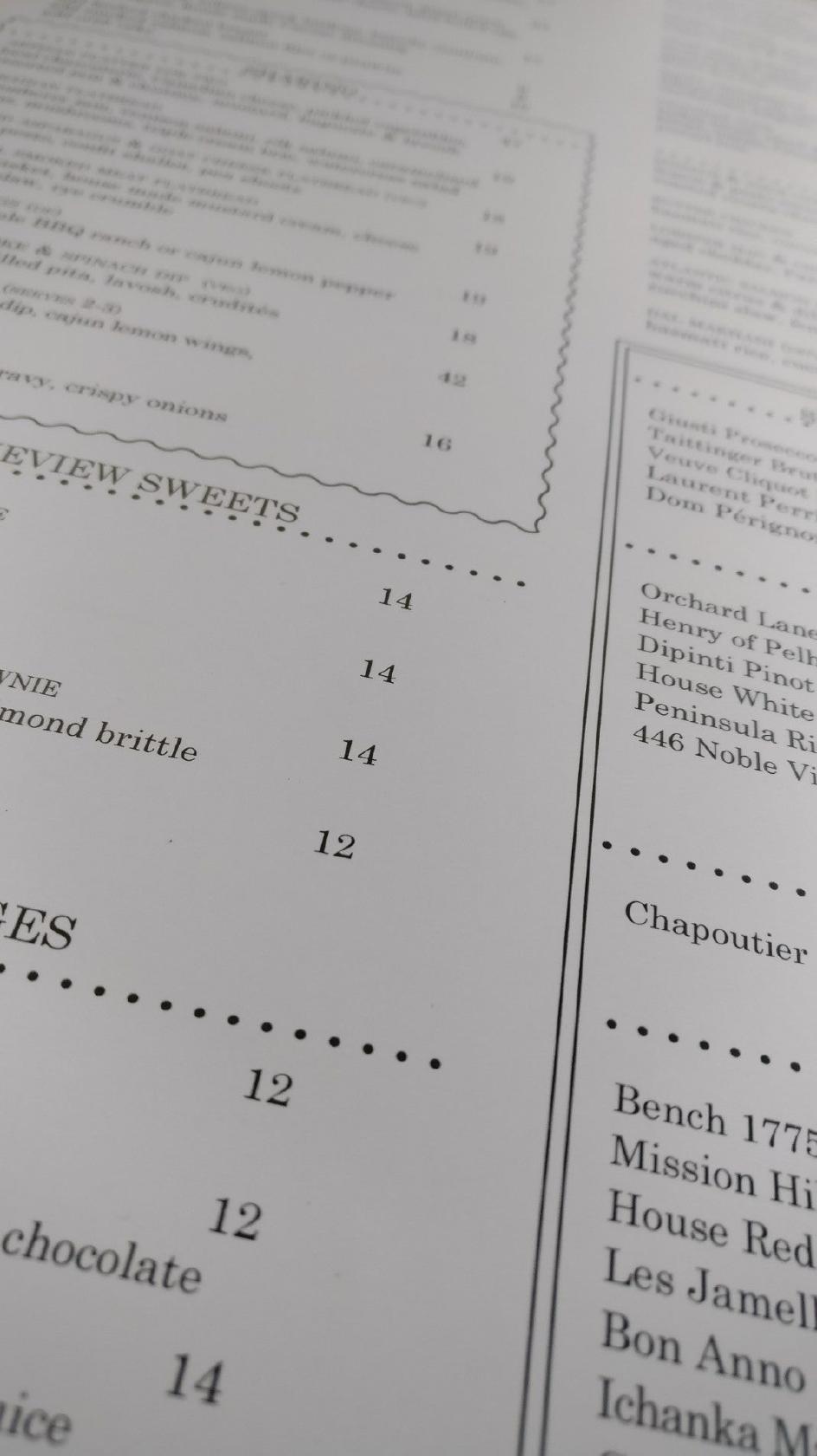 Menu at Lakeview Lounge pub & bar, Lake Louise, 111 Lake Louise Drive