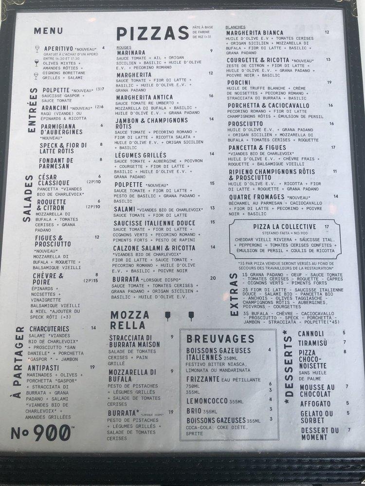 Menu au Pizzéria NO.900 - Faubourg Boisbriand pizzeria, Boisbriand
