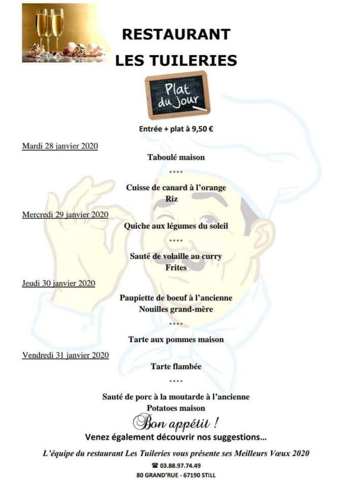 Menu au Restaurant les Tuileries, Still