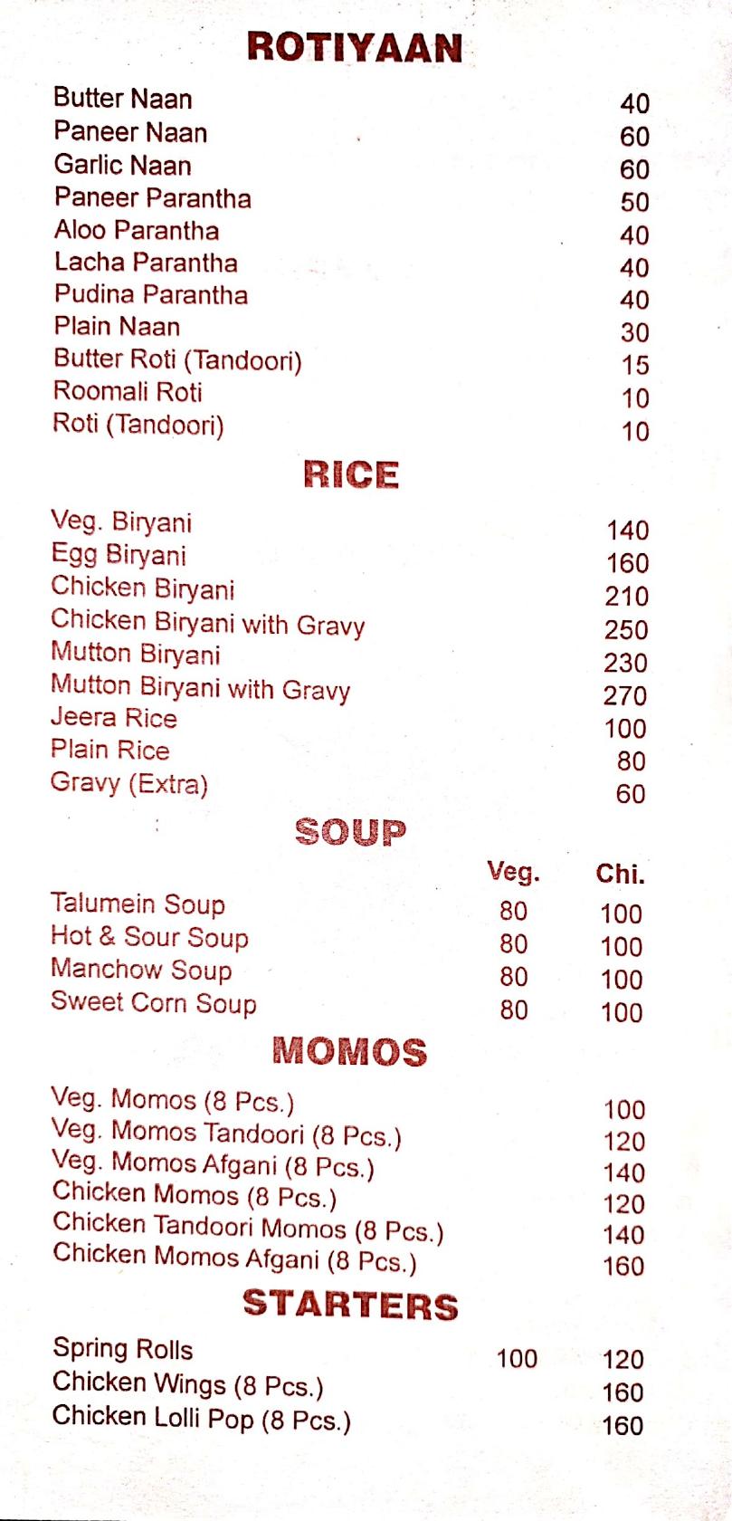 Menu at Concept Shawarma, New Delhi, 142 Defence Colony Flyover