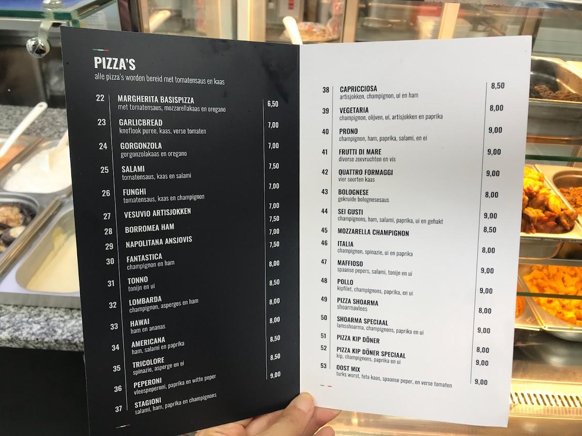 Menu at Mitano, Arnhem