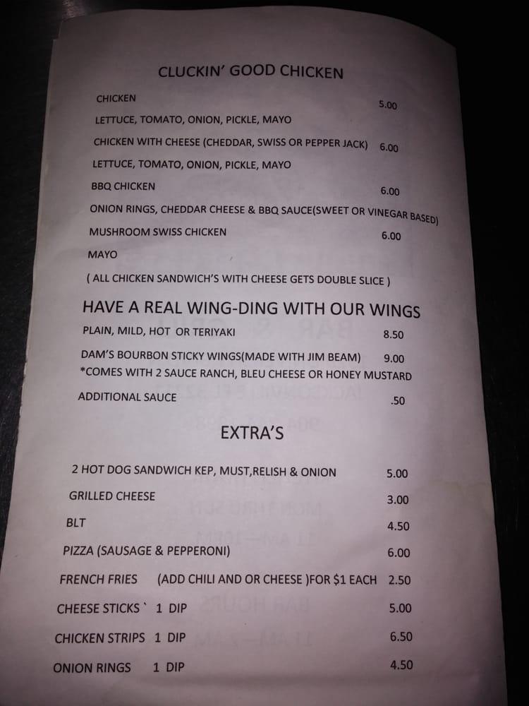 Menu at BROKEN SPOKE pub & bar, Jacksonville