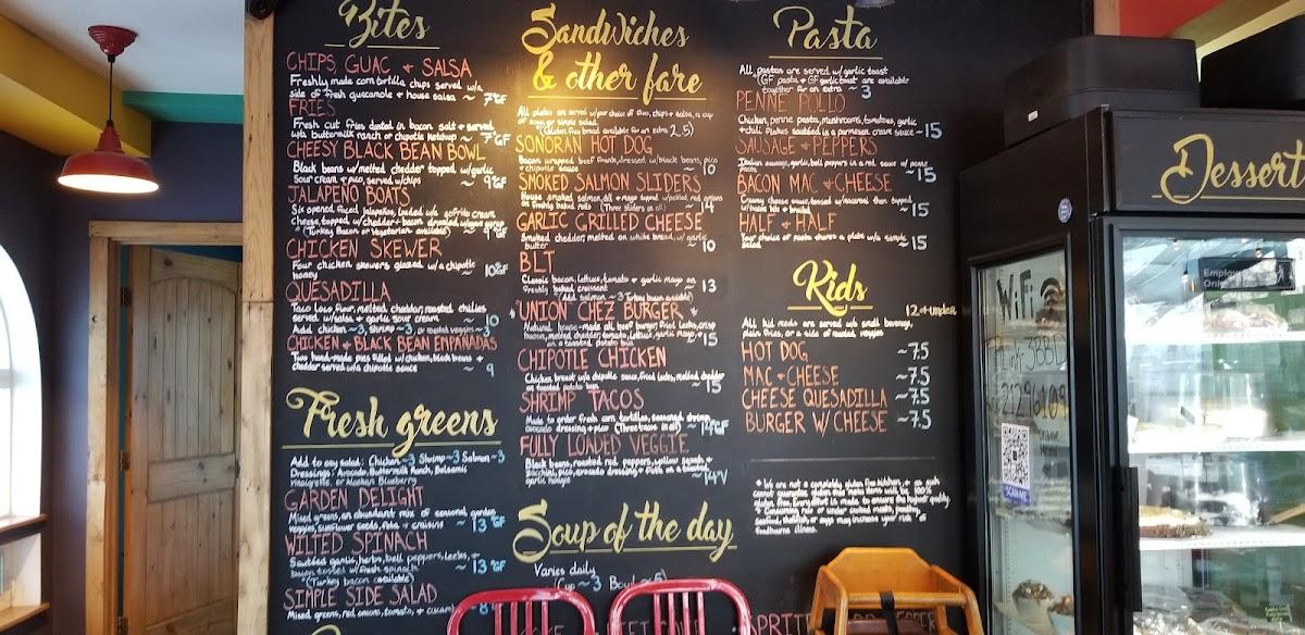 Menu at Blue Roof Bistro cafe, Fairbanks