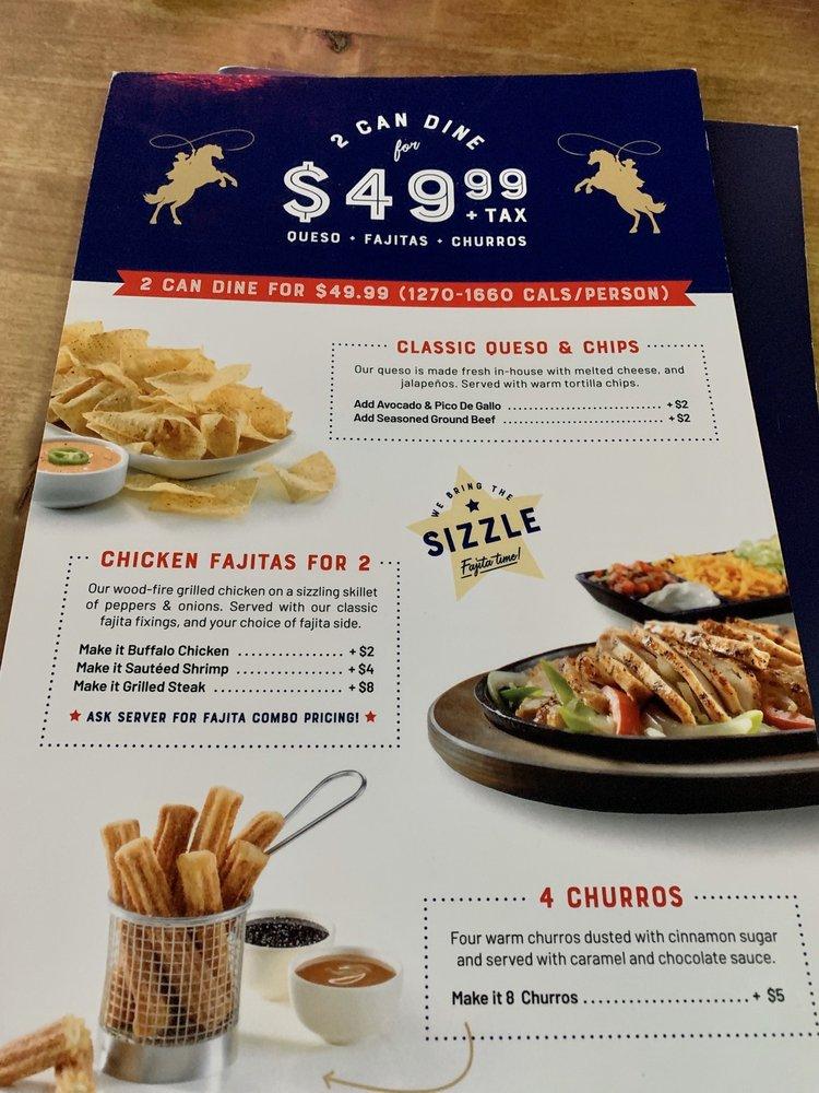 Menu at Lone Star Texas Grill steakhouse, Windsor