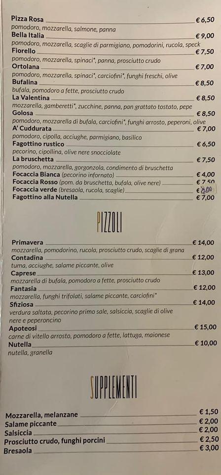 Menu at LosAmigos Augusta pizzeria, Augusta