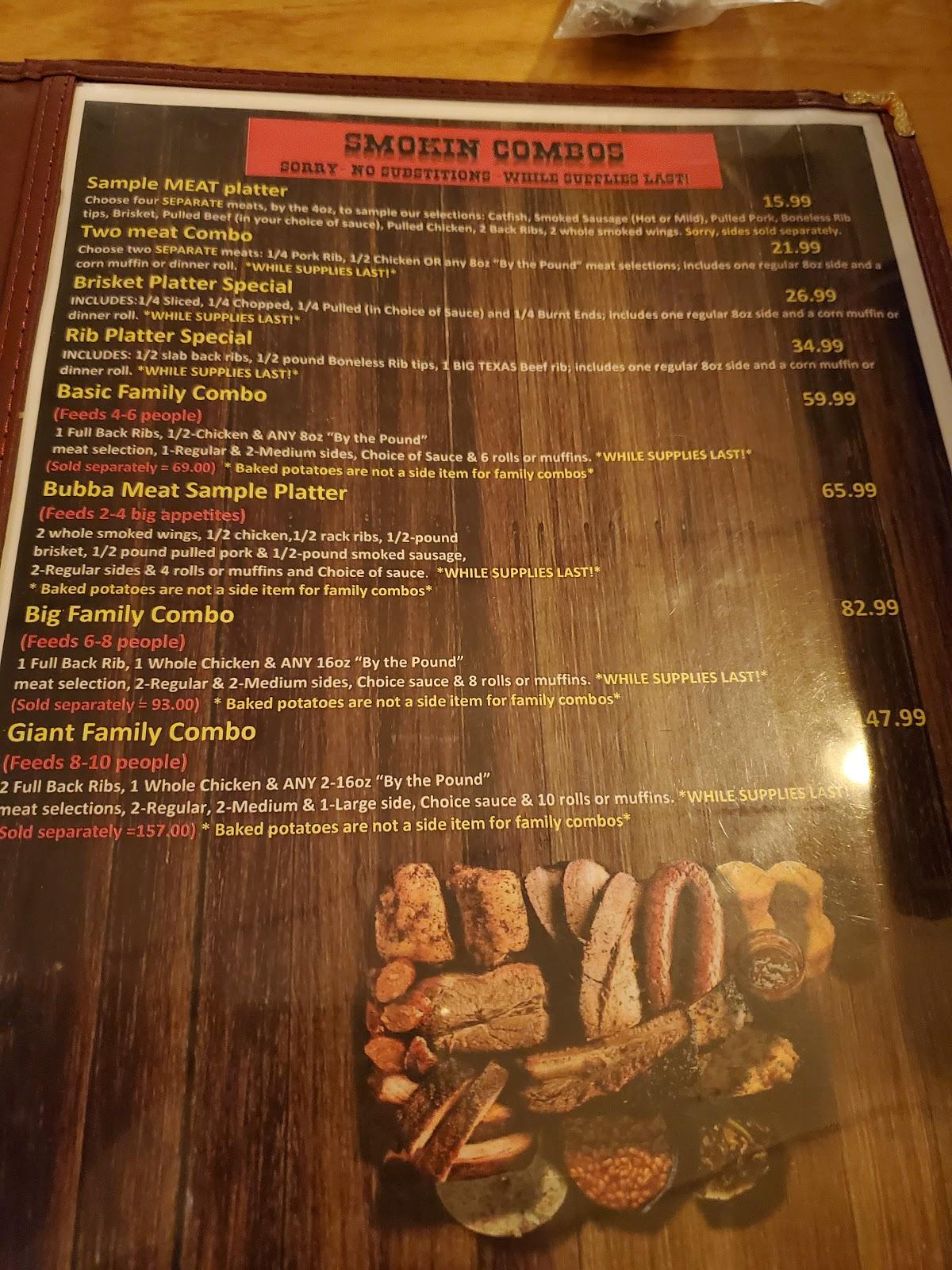 Menu at Uncle Bo's Slow-N-Low BBQ, Elyria