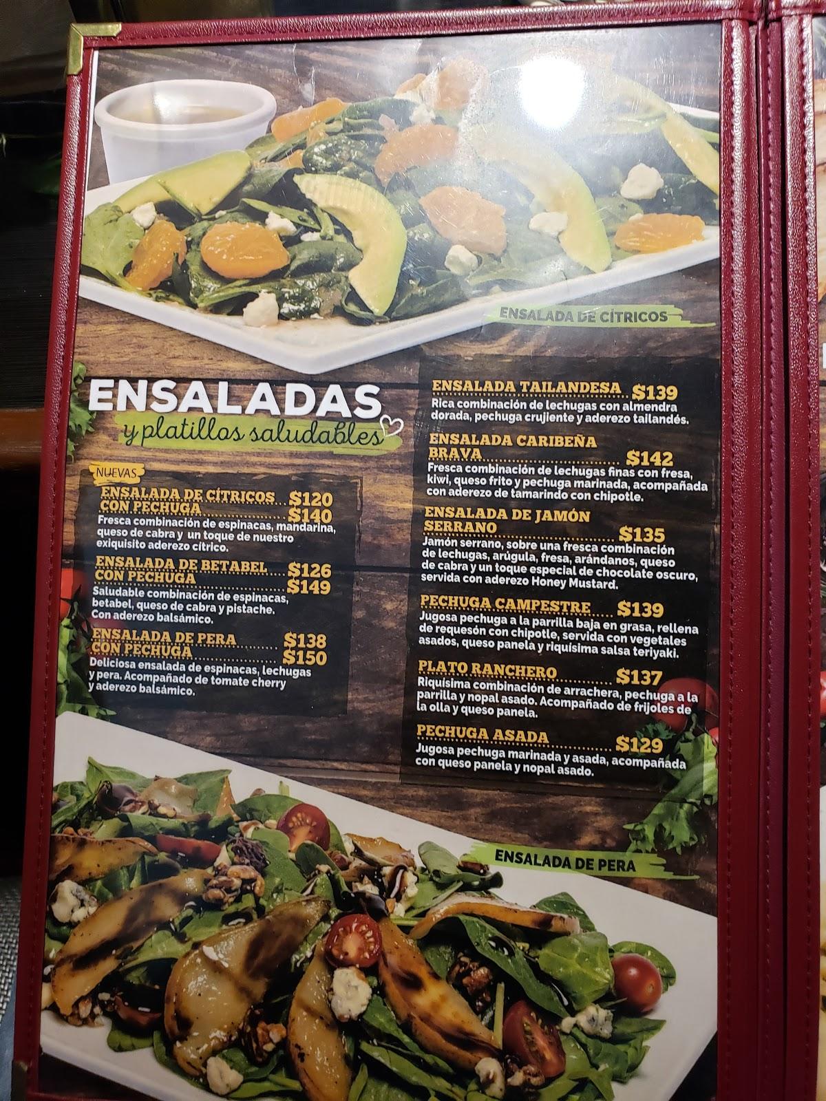 Carta de 360 Grill & Bar, Tampico