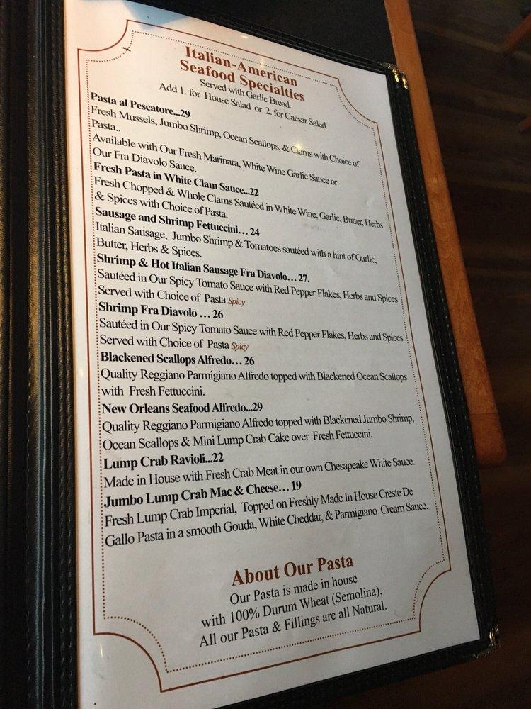 Menu at Albertino's Brick Oven Eatery pizzeria, Ocean City