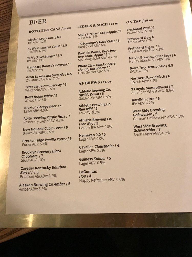 Menu at Heist + Co pub & bar, Harrison