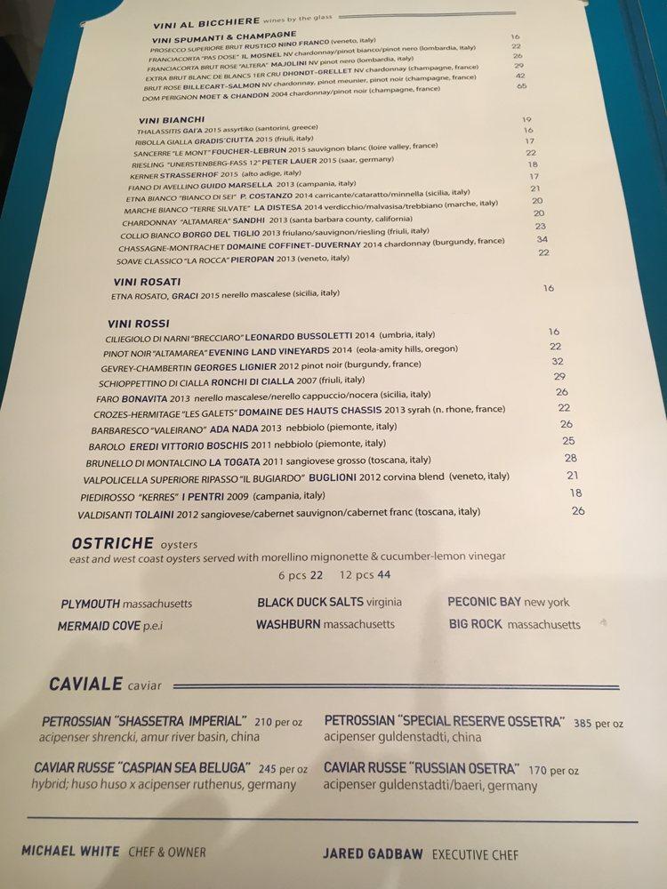 Menu at Marea pub & bar, West New York