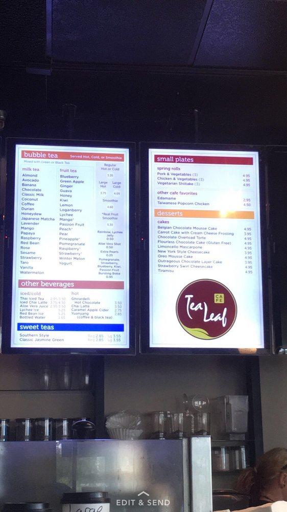Menu at Tea Leaf Cafe, Amherst, Maple Rd #124