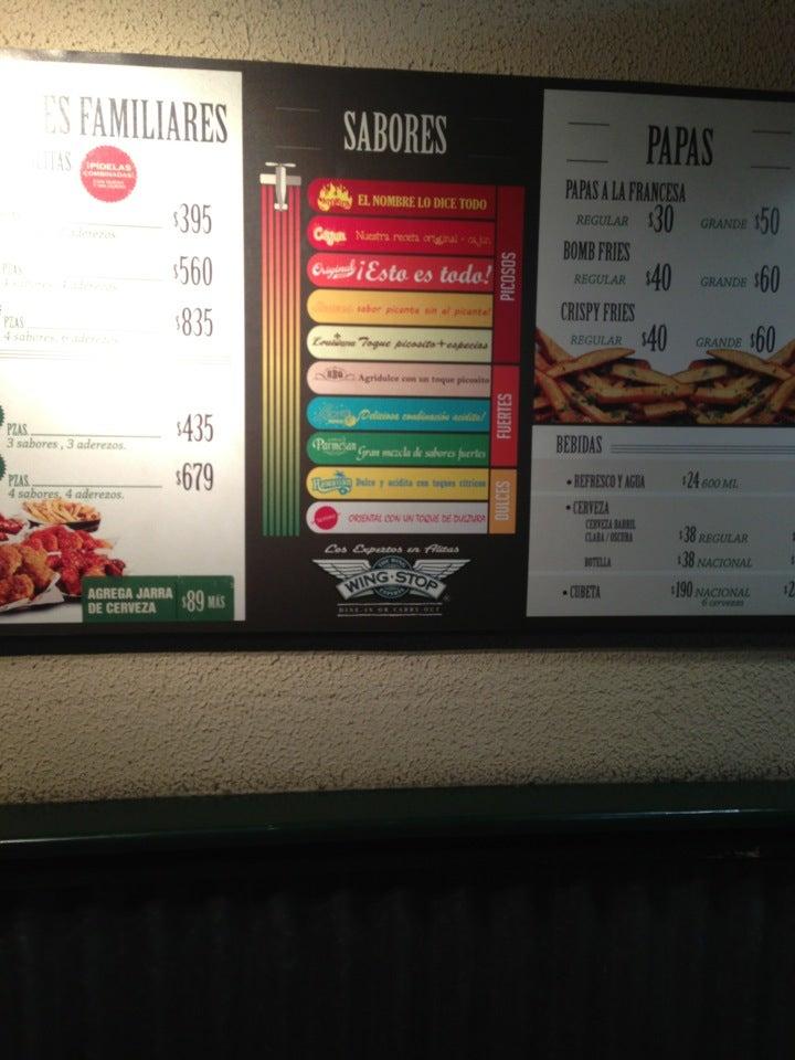 Carta del restaurante Wingstop Lindavista, Ciudad del México, Calle ...