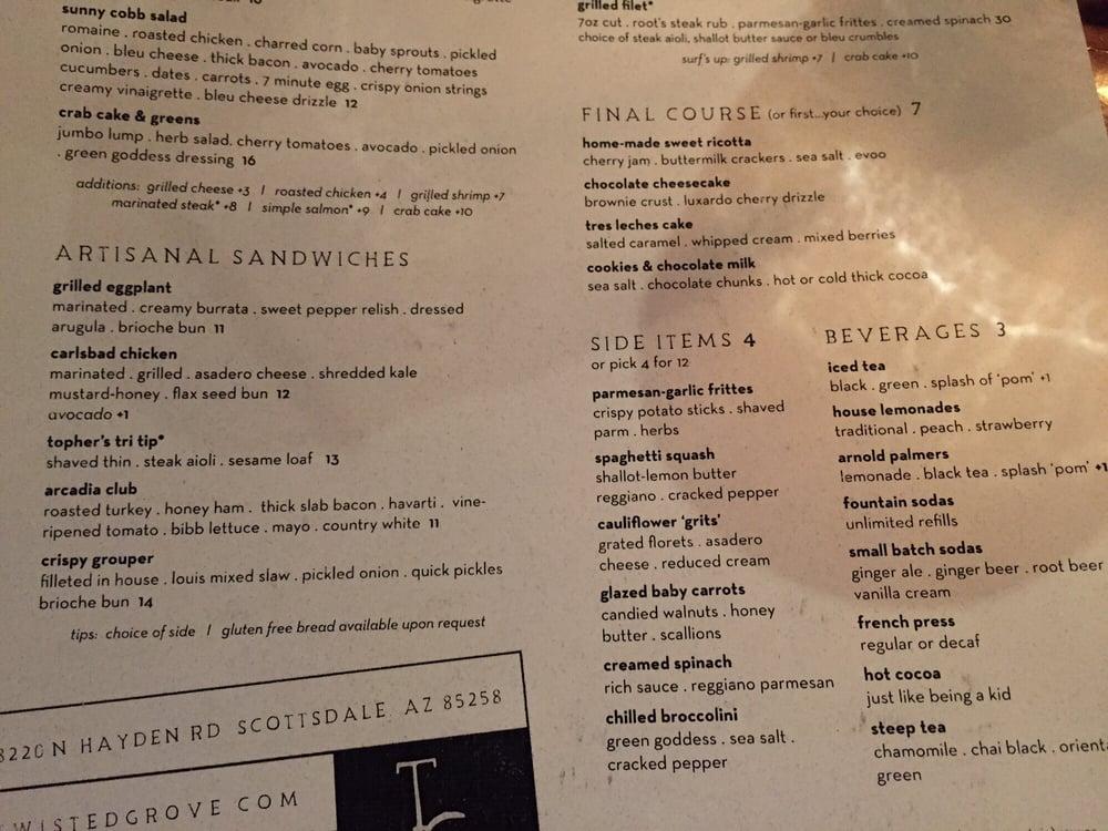 Menu at Collins Bros. Chophouse - Scottsdale pub & bar, Scottsdale