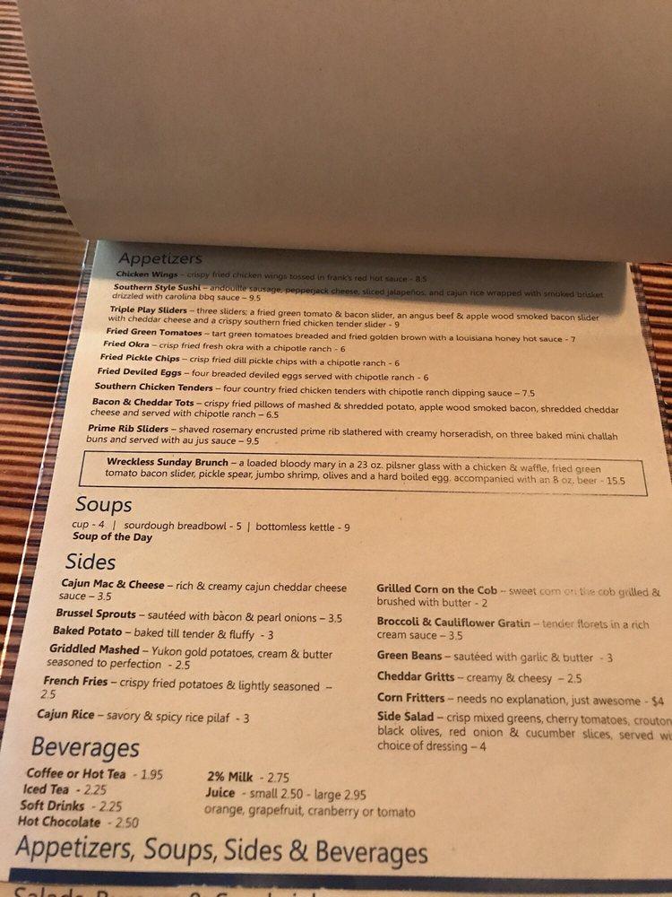 Menu at Bumbleberry Flats restaurant, Laughlin