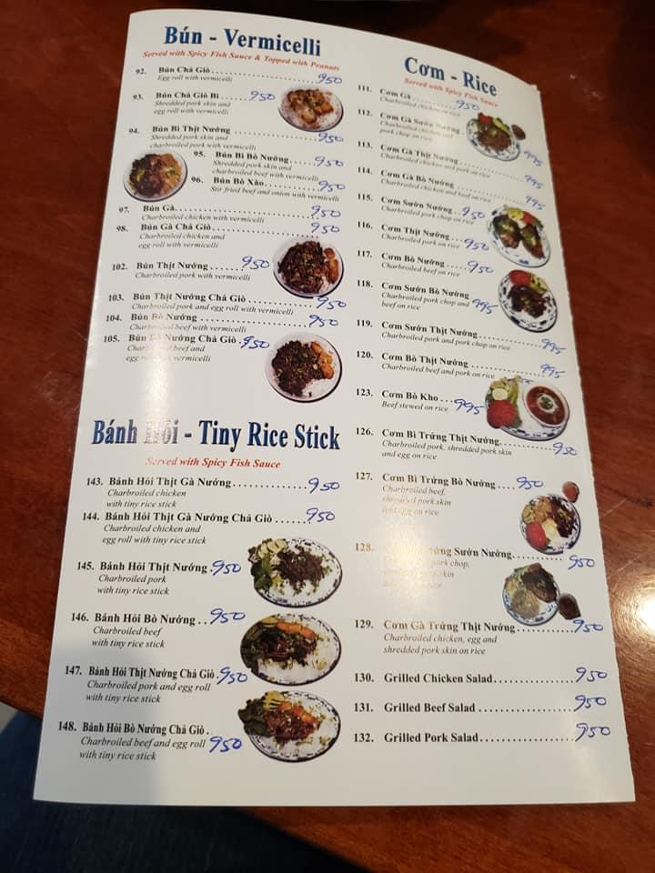 Menu at Saigon Tokyo Restaurant, Greenacres