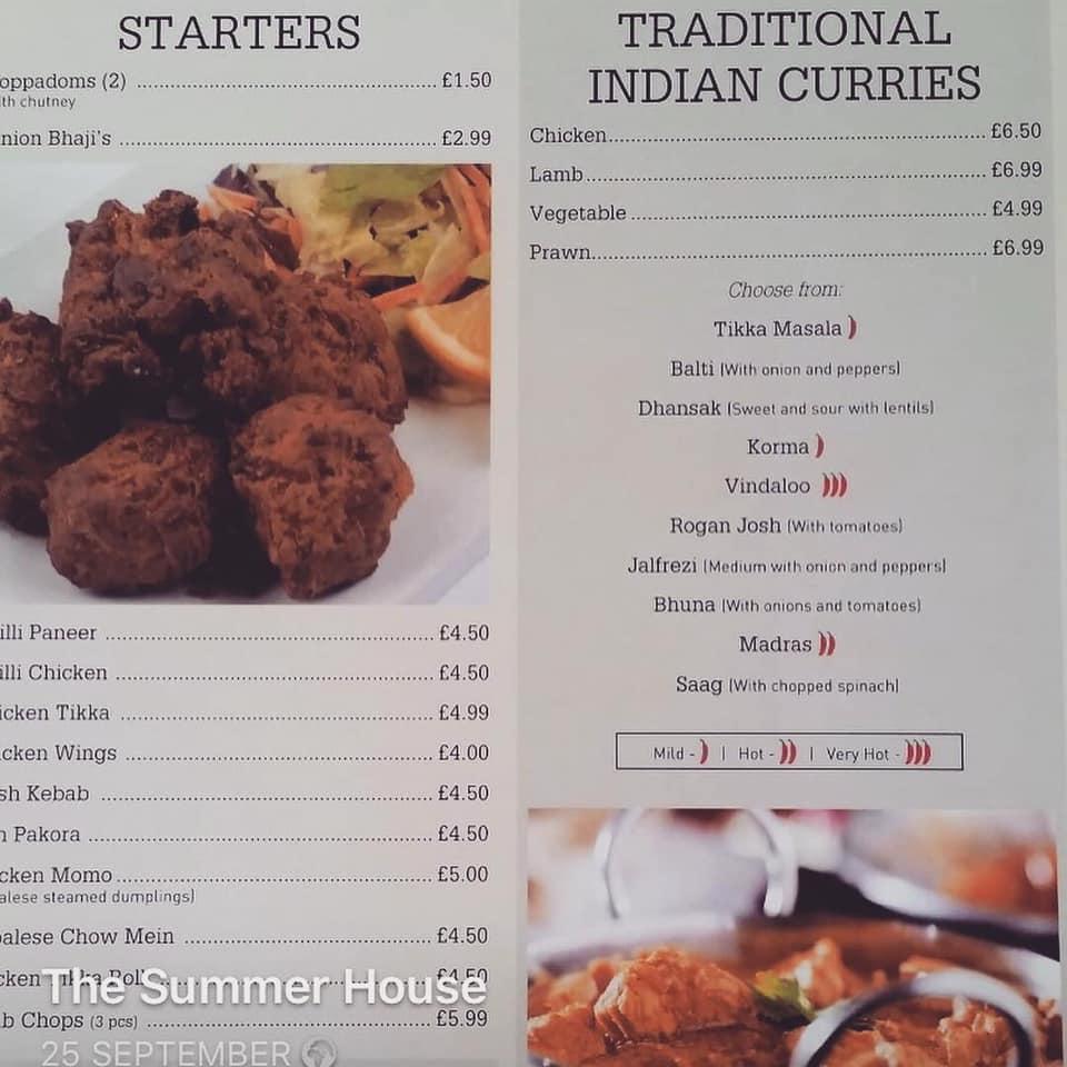 Menu at The Summer House pub & bar, Wolverhampton, 290 New Hampton Rd W