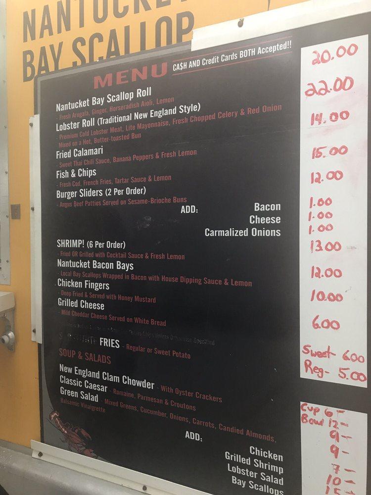 Menu at Cisco Brewers restaurant, Nantucket