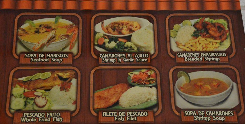 Menu at Honduras Restaurant, Elizabeth