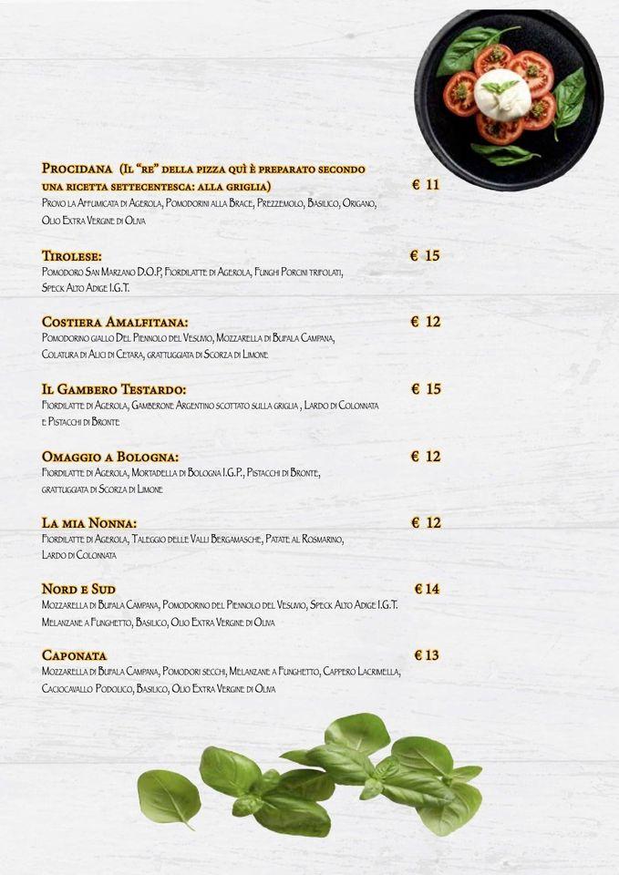 Menu da Molto Più pizzeria, Pavia, Via Fratelli Cervi