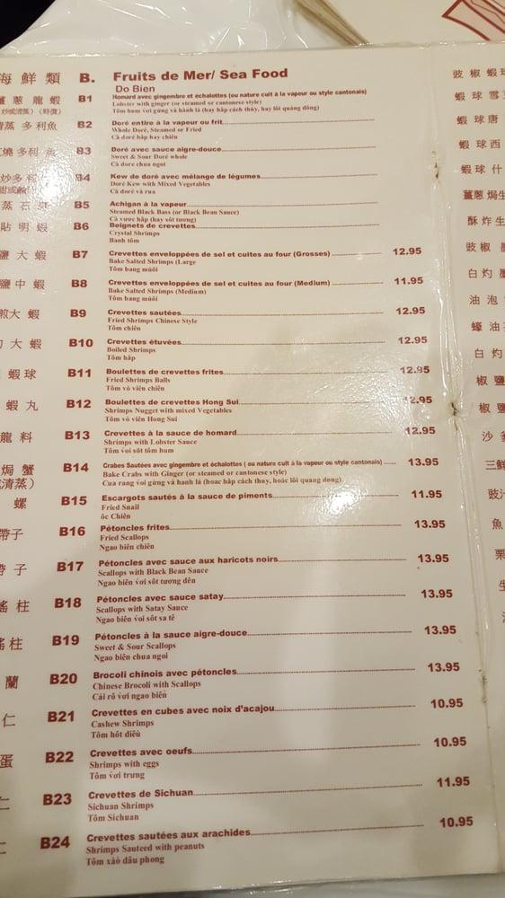 Menu at Restaurant Vip, Montréal, Rue Clark