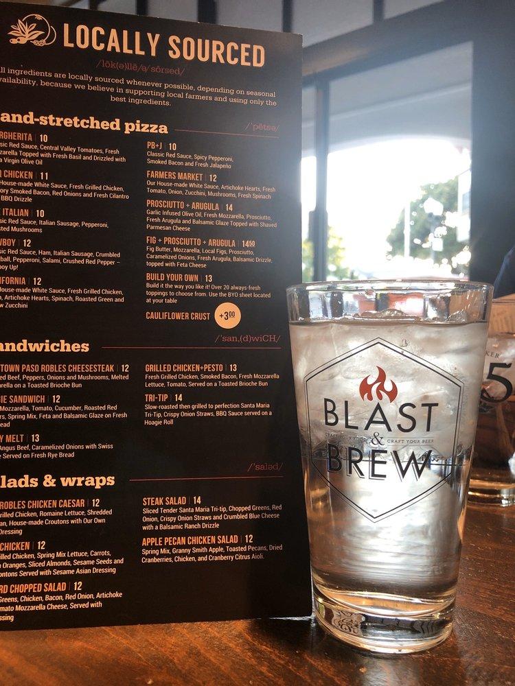 Menu at Blast & Brew Paso Robles pizzeria, Paso Robles