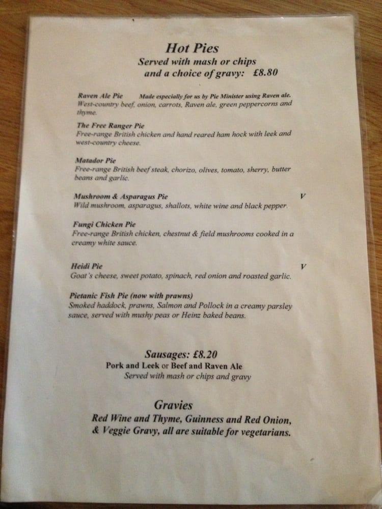 Menu at The Raven pub & bar, Bath