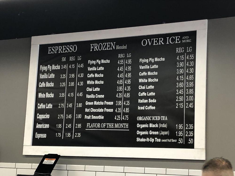 Menu at Adams Flying Pig restaurant, Wheelersburg
