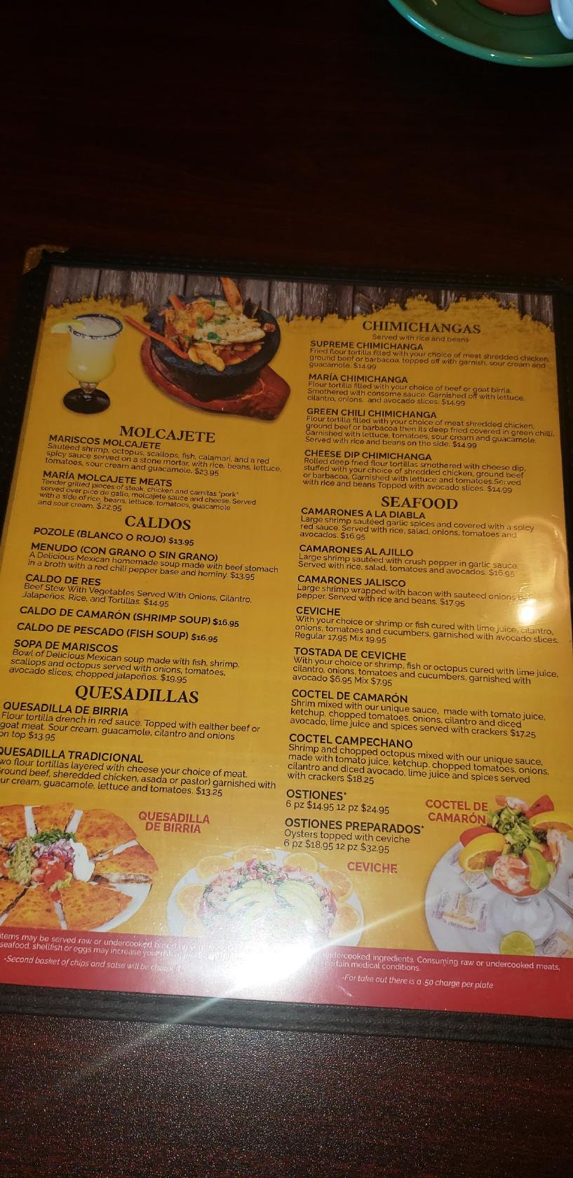 Menu at Birrieria Doña Maria greeley pub & bar, Greeley