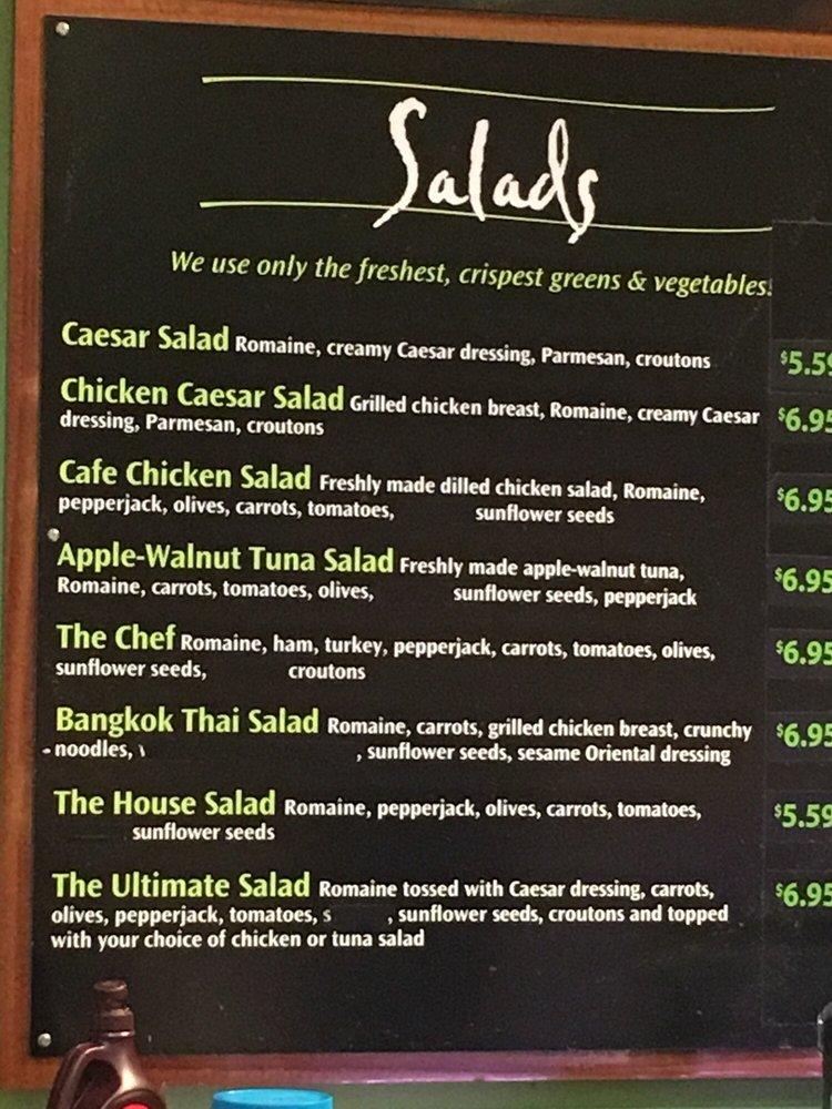 Menu at Camilles Sidewalk Cafe, Ontario