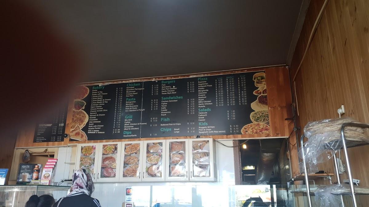 Menu at Lebanese Bakery, Croydon Park