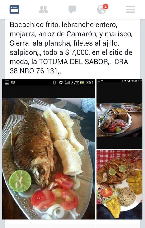 Menu at La Totuma del Sabor pub & bar, Barranquilla