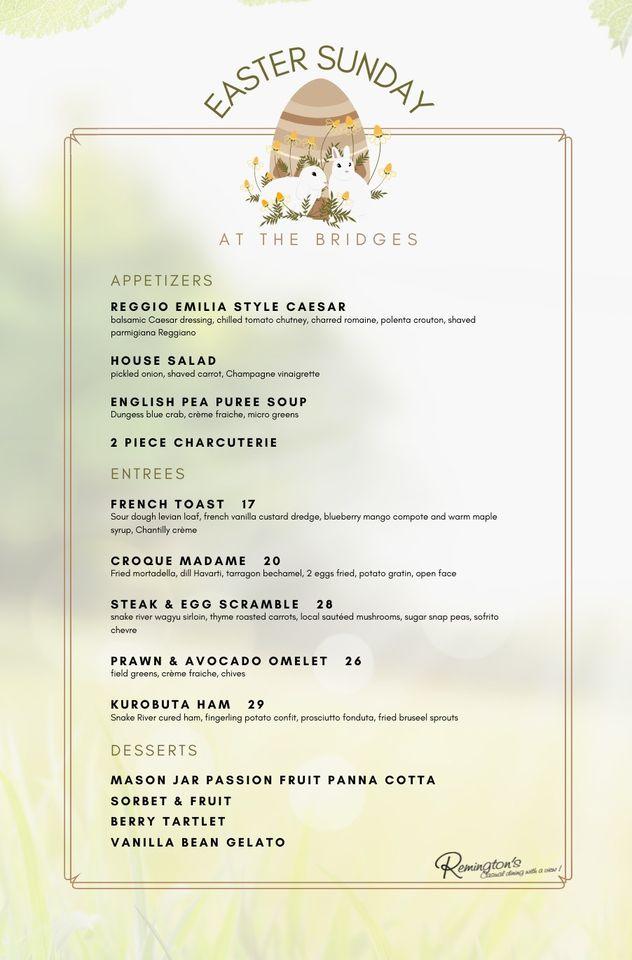 Menu at Remington's at Montrose Bridges pub & bar, Montrose