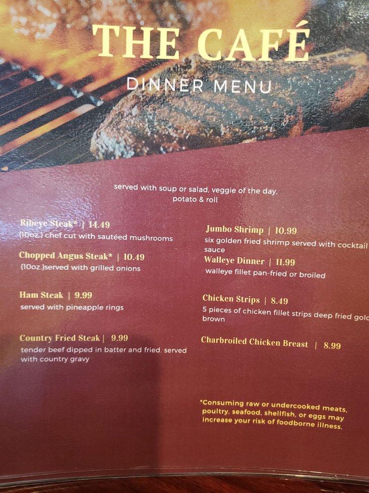 Menu at The Café at Bellevue restaurant, Bellevue