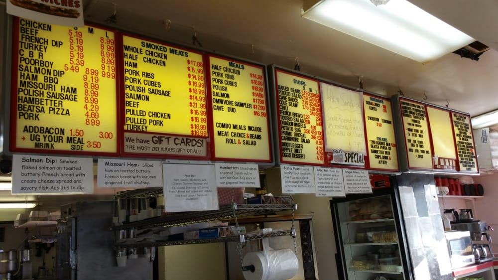Menu at CaveMan Kitchens BBQ, Kent