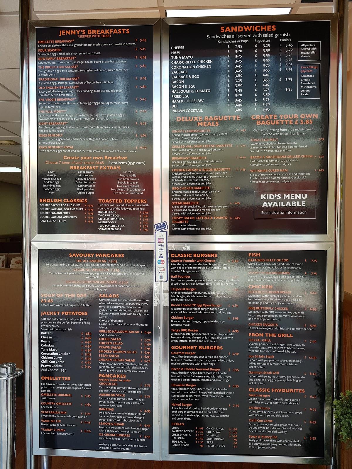 Menu at Jenny's Restaurants - Andover, Andover