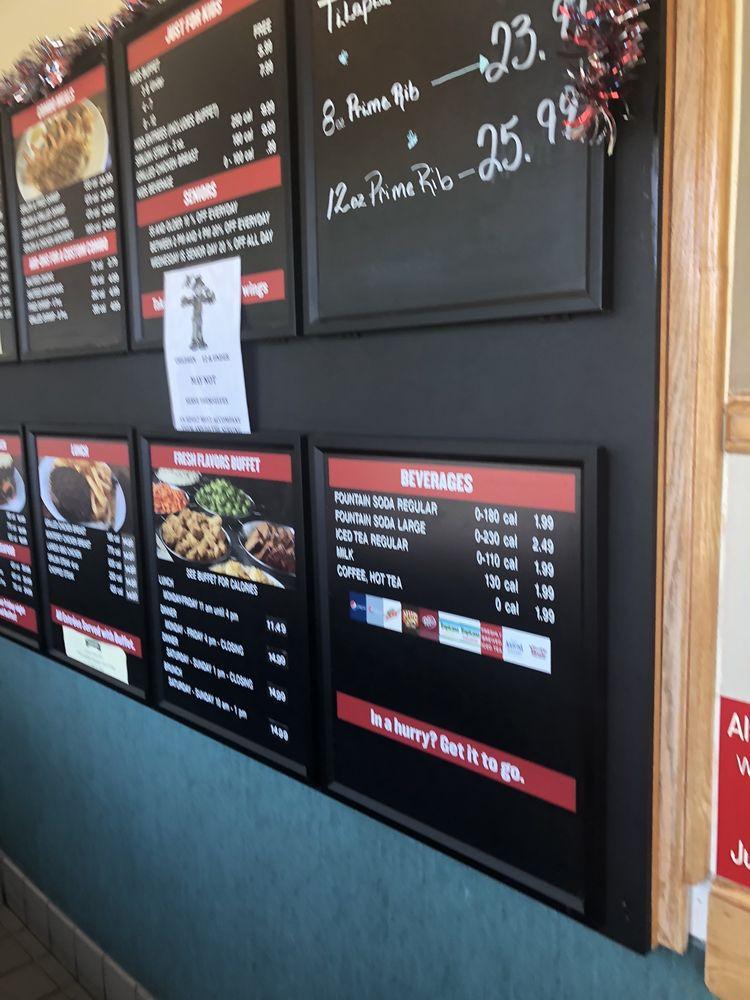 Menu at Ponderosa steakhouse, Ludington, US-10
