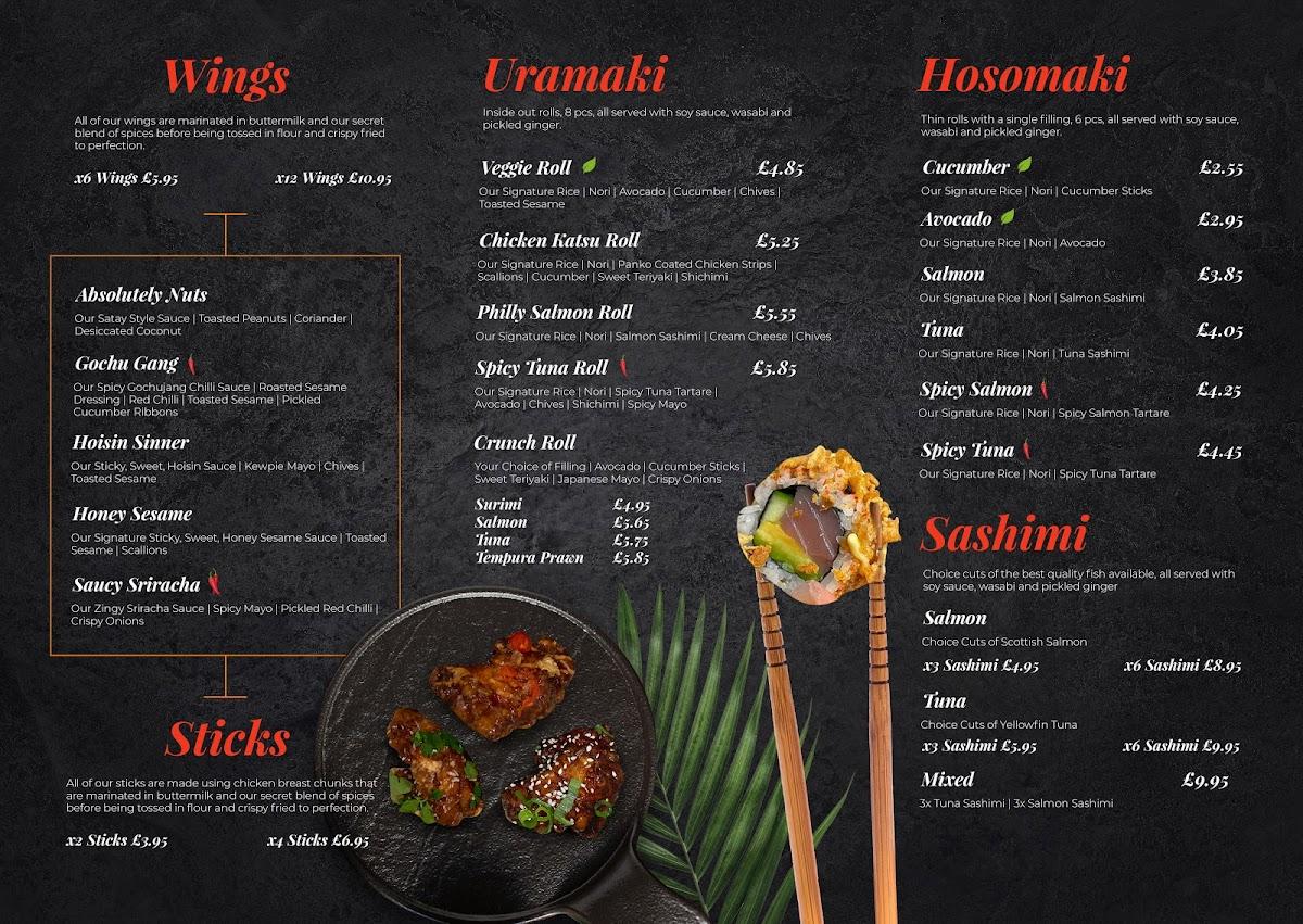 Carta del restaurante Wings 'N' Sushi, Ware