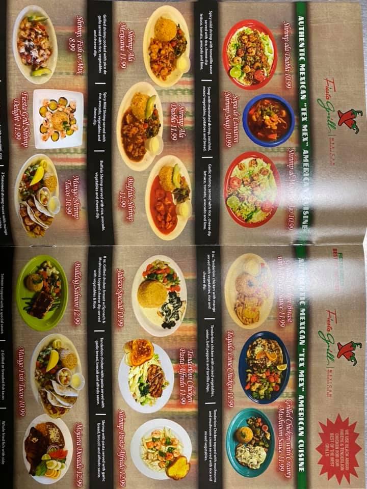 Menu at Fiesta Grill Mexican restaurant & Tex-Mex, Ripley