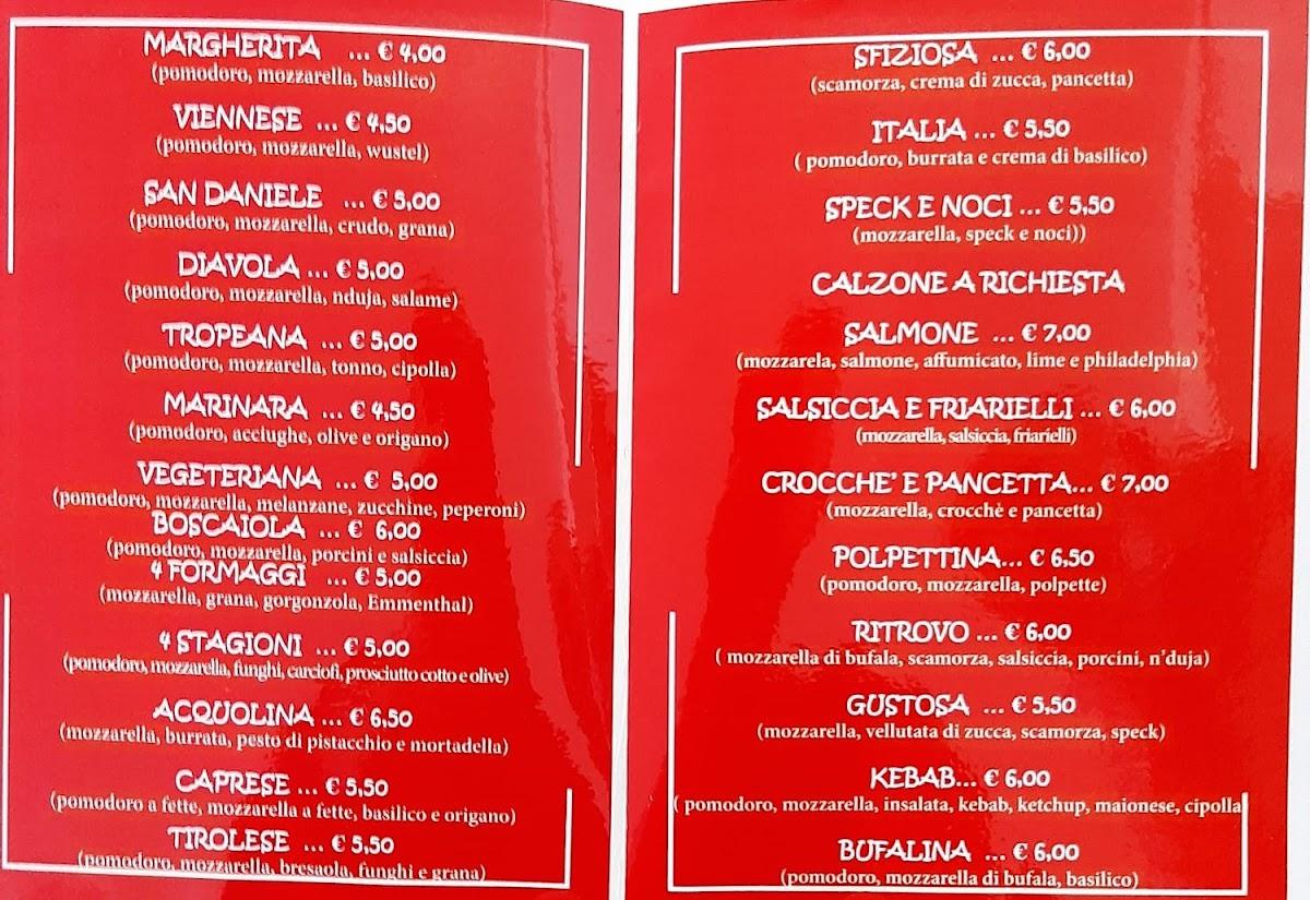 Menu at Il Ritrovo pub & bar, Arena