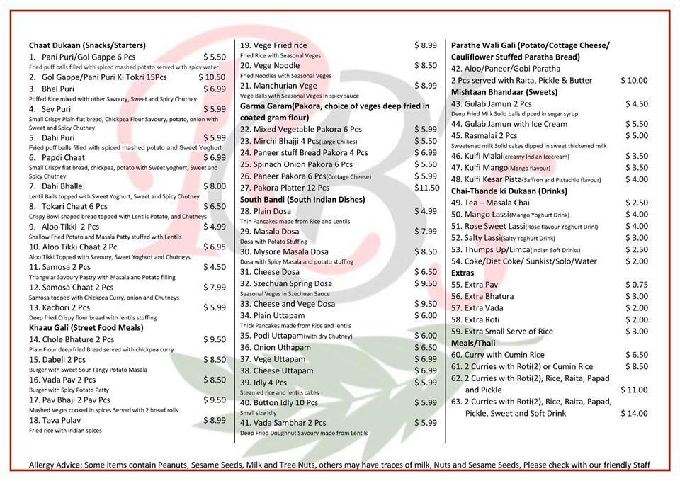 Menu at RB's Kitchen restaurant, Cranbourne North