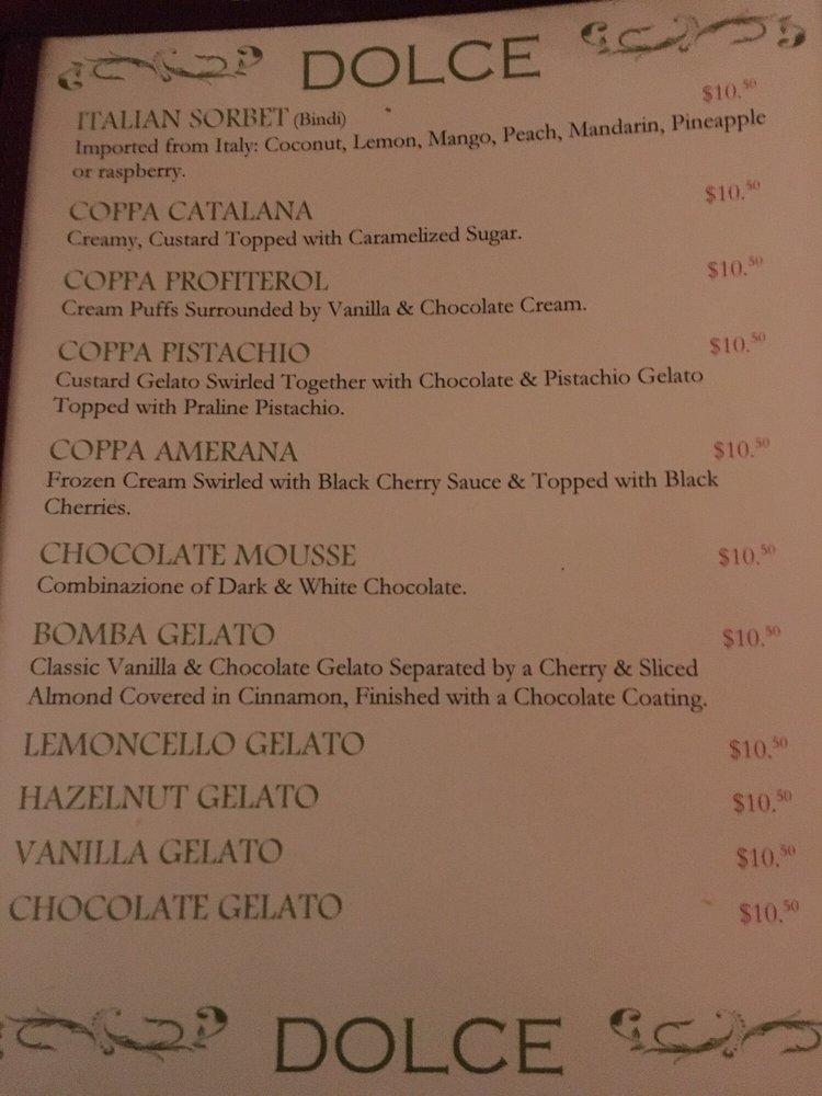 Carta de pizzería Tropea Ristorante Italiano, Redmond, 8461 164th Ave NE