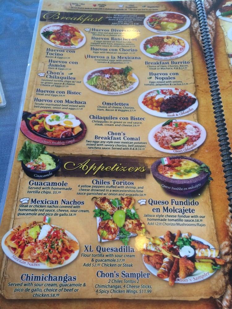 Menu at Fonda Don Chon restaurant, Covina
