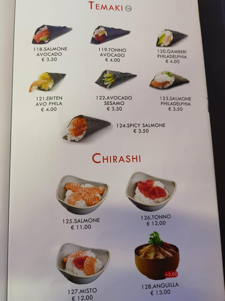 Menu at J Sushi restaurant, Castel D'Azzano
