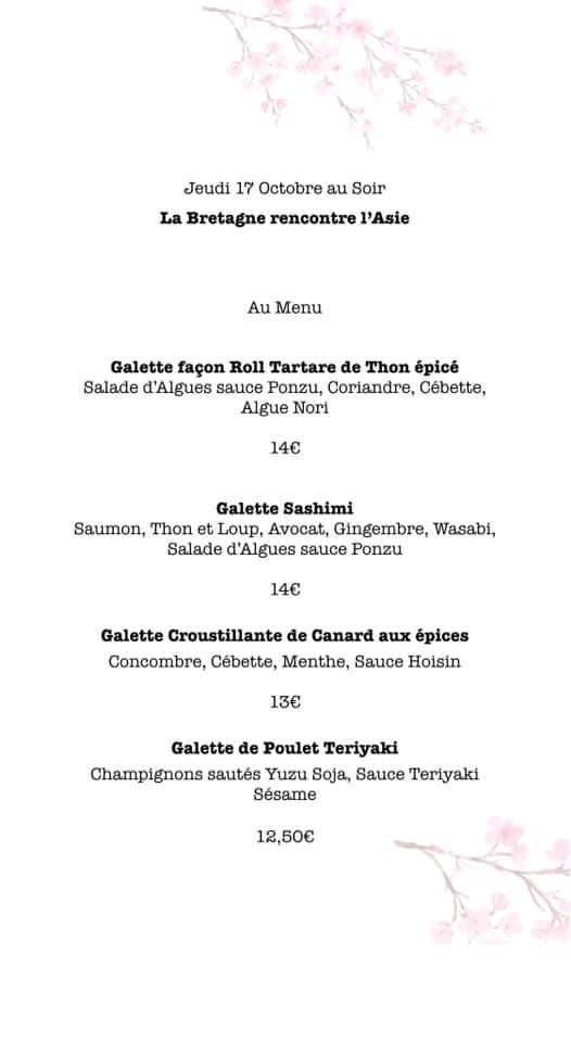 Menu at LA CREPE A L'ENVERS fast food, Menton